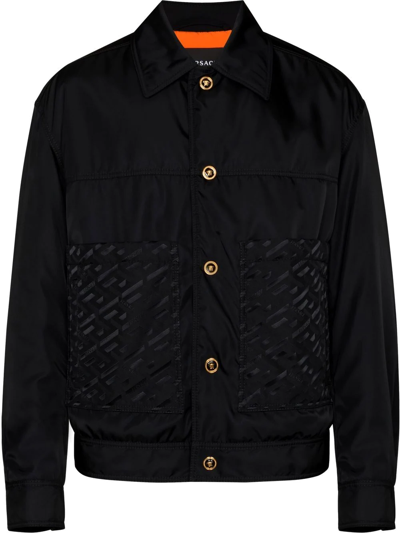 Versace Greca Logo Jacket In Schwarz | ModeSens