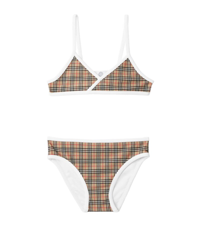 Burberry Kids Vintage Check Bikini In Brown | ModeSens