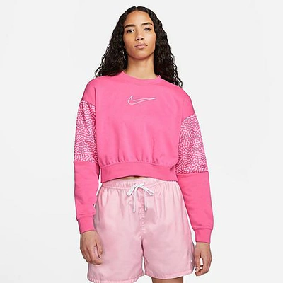 Nike Sportswear Club Fleece Women's Cropped Crew Sweatshirt In Pink ...