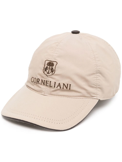 Corneliani Embroidered-logo Baseball Cap In Neutrals | ModeSens