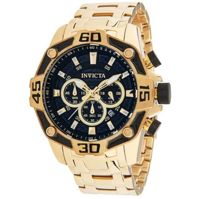 Pre-owned Invicta Men's Watch Pro Diver Chrono Black And Gold Tone Dial ...