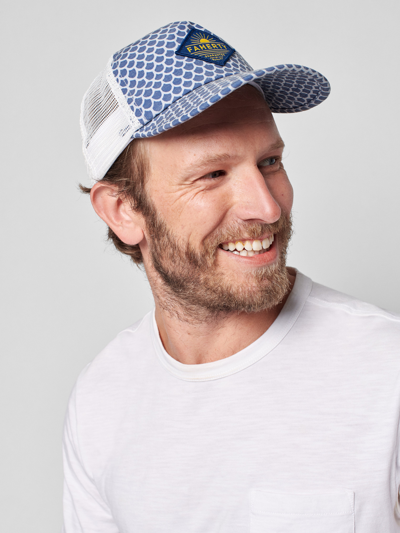 Faherty All Day Trucker Hat In Fish Scale Batik | ModeSens