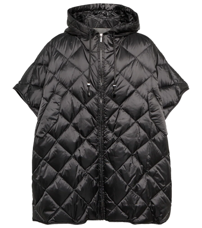 Max Mara Treman Quilted Nylon Down Cape Jacket In Coal | ModeSens