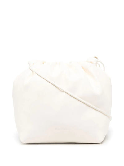 Jil Sander Drawstring-fastening Shoulder Bag In White | ModeSens
