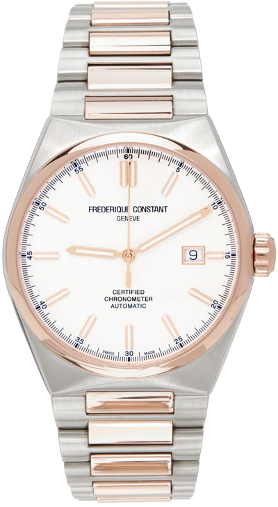 Frederique Constant Silver & Rose Gold Highlife Automatic Watch In ...