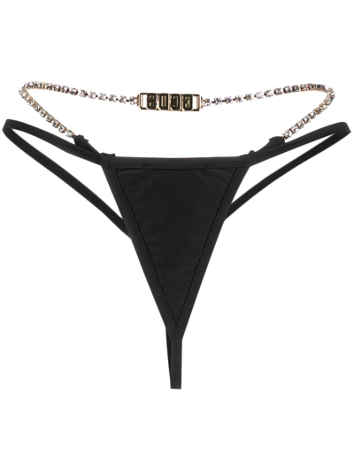 Gcds Crystal-embellished Thong In Black | ModeSens
