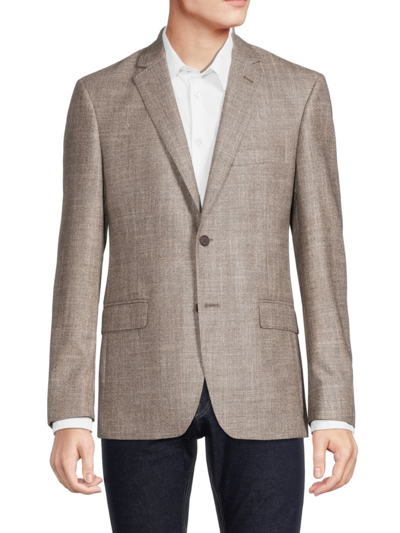 Jb Britches Men's Tailored Fit Textured Wool Blend Sportcoat In Tan ...
