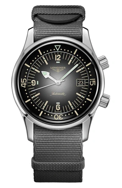 Longines Legend Diver 42mm Stainless Steel Automatic Timepiece In Grey ...