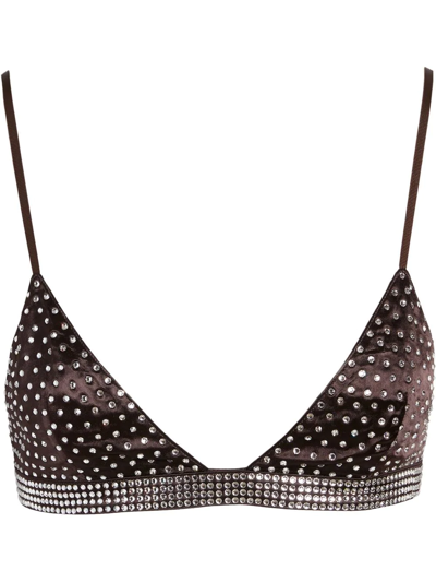 Khaite Frida Crystal-embellished Bra Top In Black | ModeSens