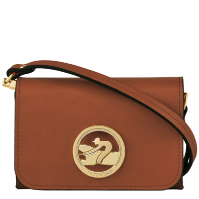 Longchamp Coin Purse With Shoulder Strap Box-trot In Cognac | ModeSens
