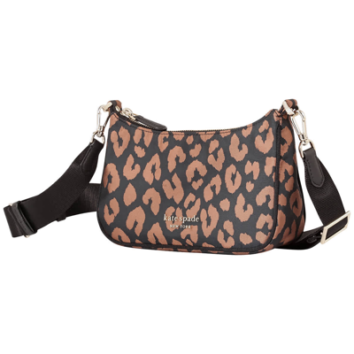 Kate Spade The Little Better Sam Leopard Small Crossbody In Black Multi ...