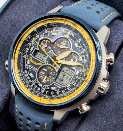 Pre-owned Citizen Promaster Navihawk Blue Angels A-t Eco-drive Men's ...