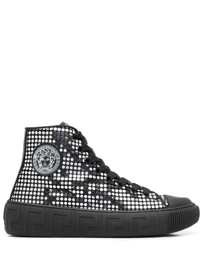 Versace Medusa High-top Sneaker In Black | ModeSens