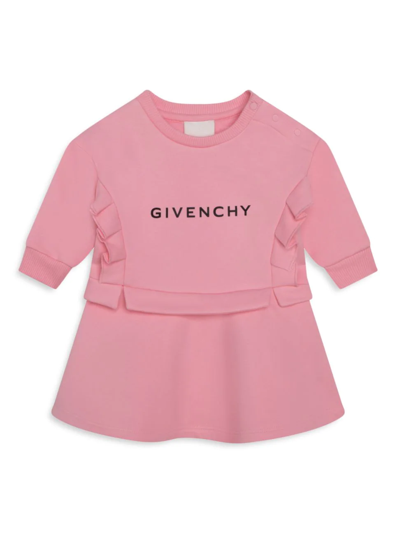 Givenchy Kids' Baby Girl's & Little Girl's Logo Ruffle Dress In Pink ...