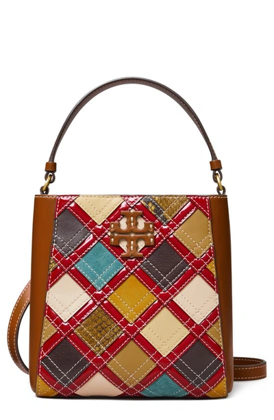 Tory Burch Small Mcgraw Patchwork Bucket Bag In Pattern | ModeSens
