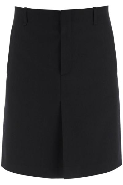 Raf Simons Kilt With Single Pleat In Black | ModeSens