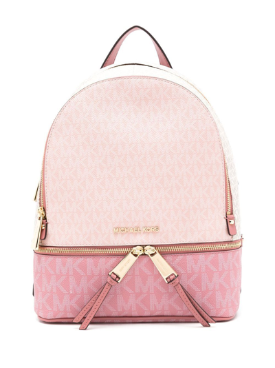 Michael Michael Kors Rhea Monogram Backpack In Pink | ModeSens