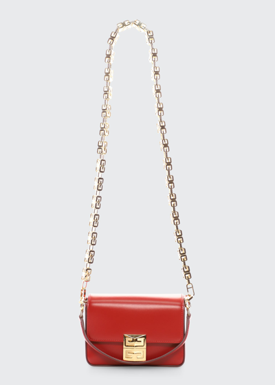 Givenchy 4g Small Crossbody Bag With Cube Chain In Dark Red | ModeSens