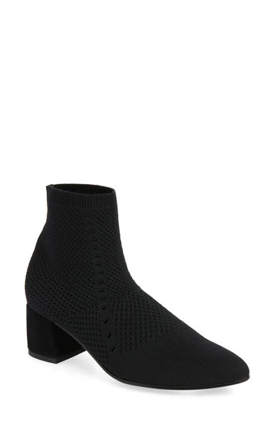 Eileen Fisher Honey Stretch Knit Ankle Booties In Black | ModeSens