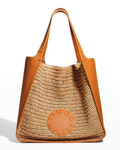 Simon Miller Banyan Straw & Leather Tote Bag In Natural | ModeSens