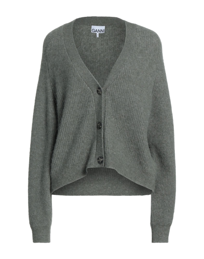 Ganni Cardigans In Sage Green | ModeSens