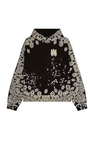 Amiri Oversize Bandana Print Bleach Splatter Hoodie In Black | ModeSens Amiri Oversize Bandana Print Bleach Splatter Hoodie In Black | ModeSens