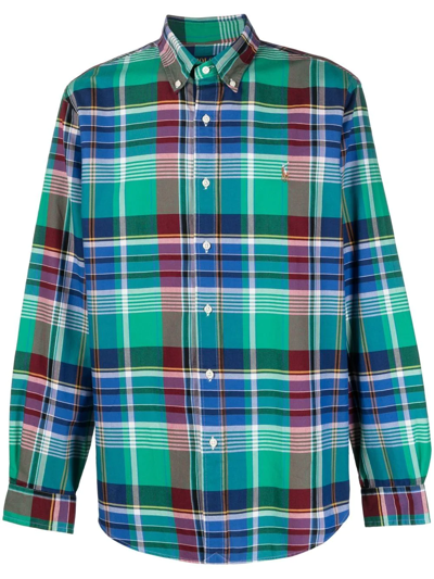 Polo Ralph Lauren Checked Button-down Shirt In Blue | ModeSens