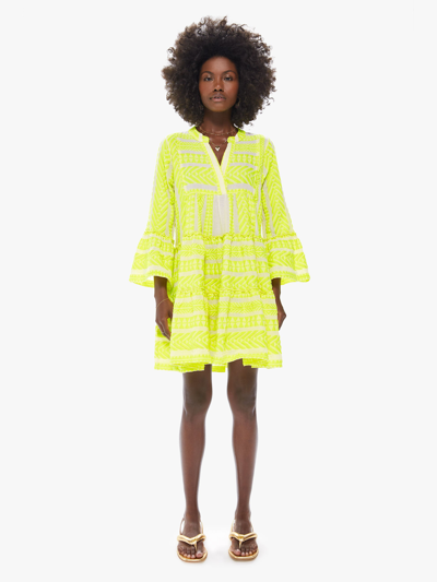 Devotion Twins Ella Shorts Dress Neon Lime/off White In Off-white ...