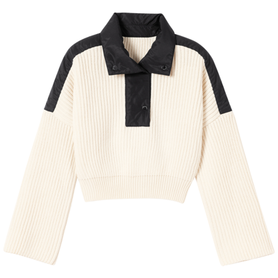 Longchamp Mesh And Nylon Sweater Fall-winter 2022 Collection In Ecru ...