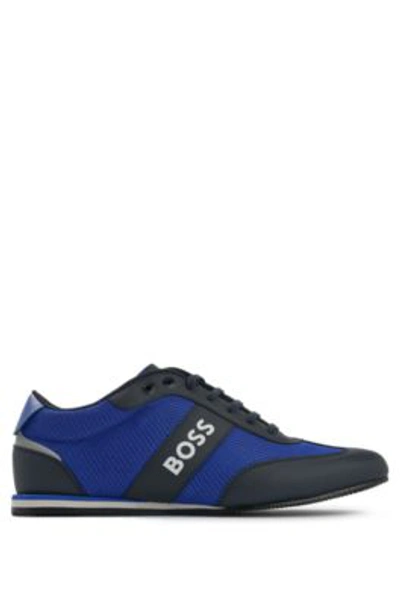 Hugo Boss Branded Trainers With Mesh And Rubberized Panels In Light ...
