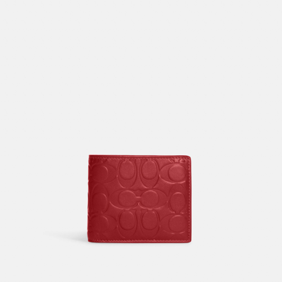 Coach Outlet 3 In 1 Wallet In Signature Leather In Red | ModeSens