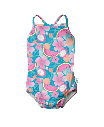 Green Sprouts I Play. Baby Girls One Piece Classic Swimsuit With Built ...