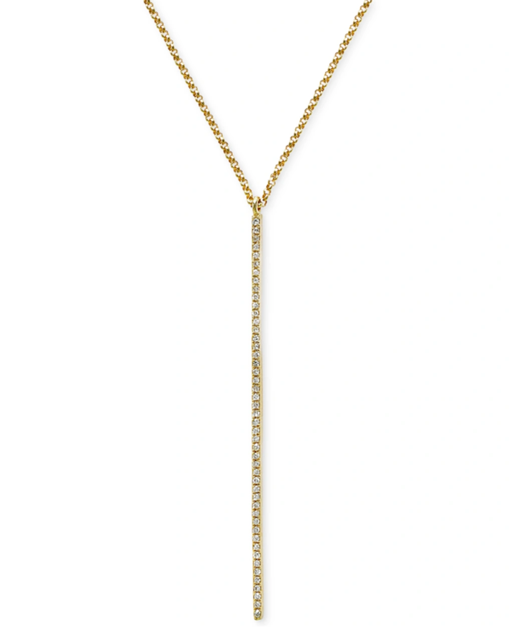 Effy Collection Pave Rose By Effy Diamond Vertical Bar Pendant Necklace ...