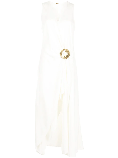 Cult Gaia Darian Drape-detail Dress In Off White | ModeSens