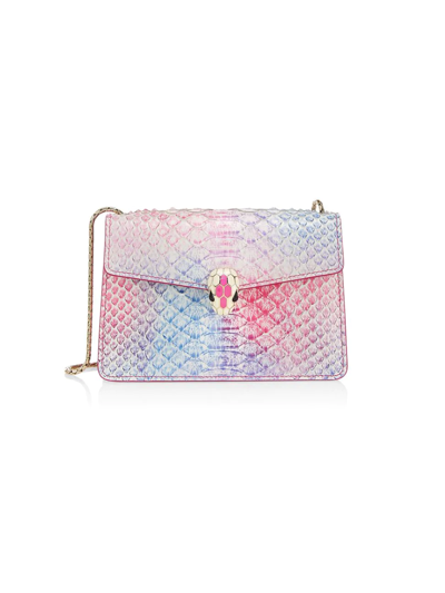 Bvlgari Serpenti Python Flap Shoulder Bag In Rainbow | ModeSens