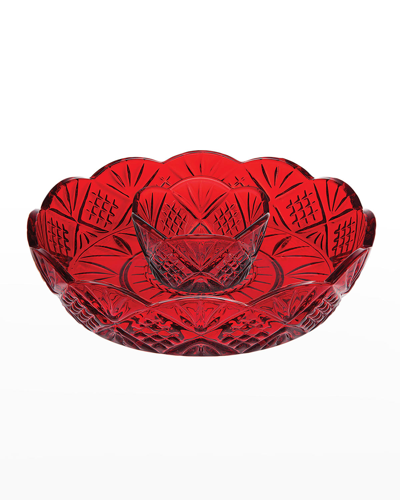 Godinger Red Dublin Chip And Dip Bowl | ModeSens