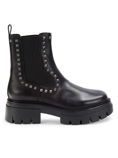 Ash Women's Lenny Studded Leather Chelsea Boots In Black | ModeSens