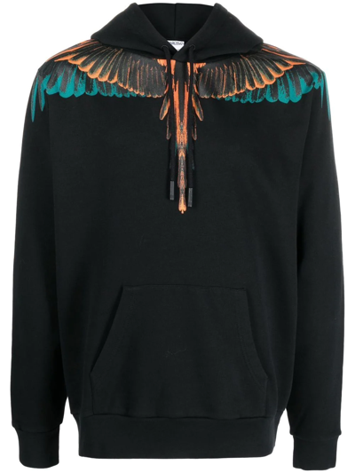 Marcelo Burlon County Of Milan Wings-print Pullover Hoodie In Black ...