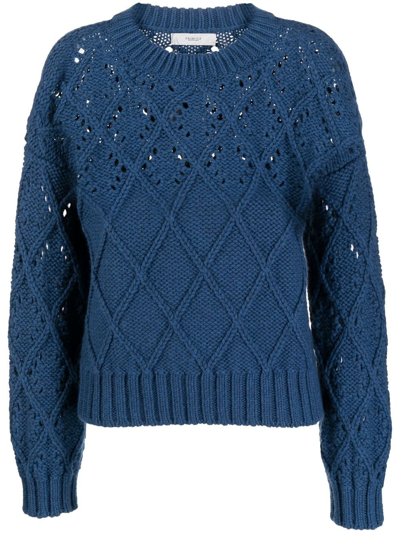 Pringle Of Scotland Diamond-pattern Wool Jumper In Blau | ModeSens