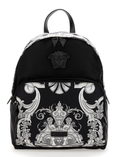 Versace Baroque-print Backpack In Multi,black | ModeSens