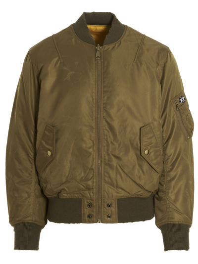 Diesel Fighters Reversible Bomber Jacket In Green | ModeSens