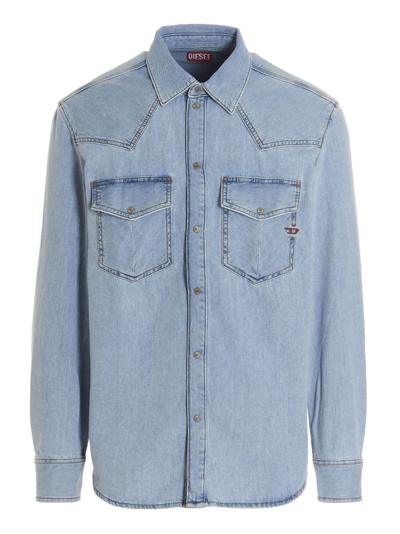 Diesel Ocean Shirt In Light Blue | ModeSens