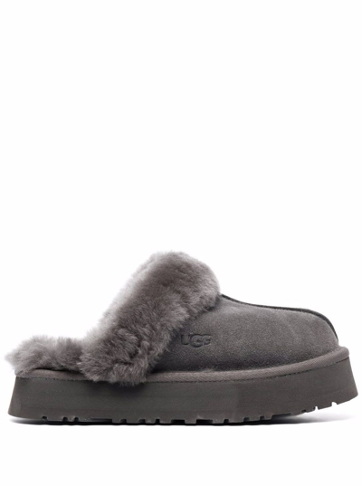 Ugg Gray Mule In Mutton With 3cm Platfoarm In Grey | ModeSens
