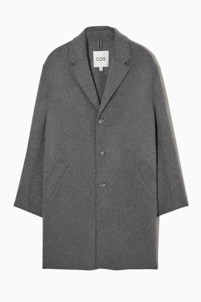 Cos Relaxed-fit Double-faced Wool Coat In Grey | ModeSens