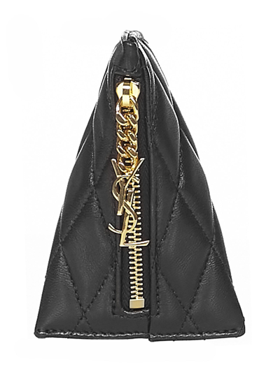 Saint Laurent Ysl Berlingo Charm Logo Key Pouch Wallets Woman In Black ...