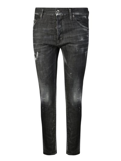 Dsquared2 Straight Leg Jeans With Worn Effect And Iconic Logo On The ...