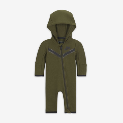 Nike Sportswear Tech Fleece Baby Full-zip Coverall In Green | ModeSens