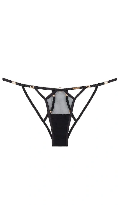 Bluebella Valerian Open Back Brief In Black & Gold | ModeSens