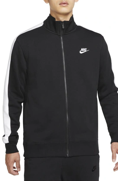 Nike Men's Sportswear Club Fleece Track Jacket In Black | ModeSens