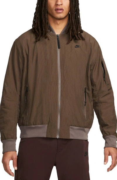 Nike Sportswear Tech Pack Bomber Jacket In Ironstone/ Black | ModeSens